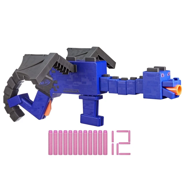 NERF MINECRAFT ENDER Dragon Blaster and 12 Nerf Elite Foam Darts EUR 52 ...