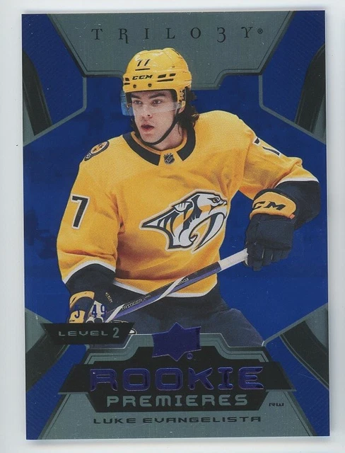 2023-24 UPPER DECK TRILOGY Luke Evangelista RC ROOKIE PREMIERES LEVEL 2 ...
