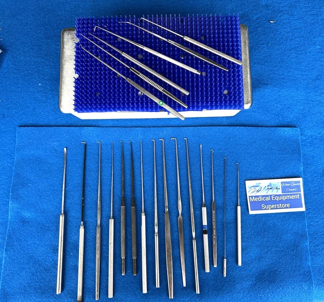 SET OF 20 ENT Micro Dissectors STORZ, V. MUELLER, JARIT with case! EUR ...