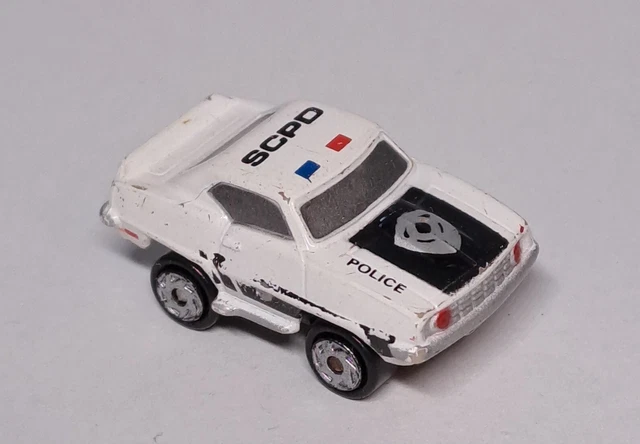 VINTAGE MICRO MACHINES 1969 Chevy Camaro Police Car "SCPD" White Galoob ...