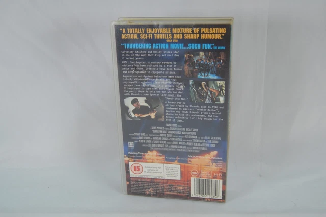 Demolition Man 1993 Vhs Video Cassette Tape Sylvester Stallone
