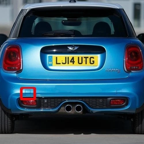 NEW GENUINE MINI COOPER S F55 JCW Rear Bumper N/S Left Towing Eye Cover ...