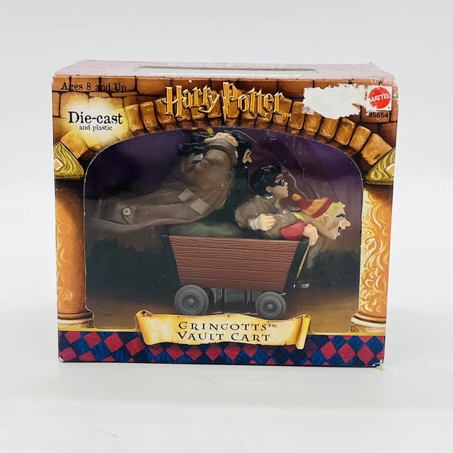 HARRY POTTER GRINGOTTS Vault Cart Hagrid Goblin Die-Cast Vintage 2000 ...
