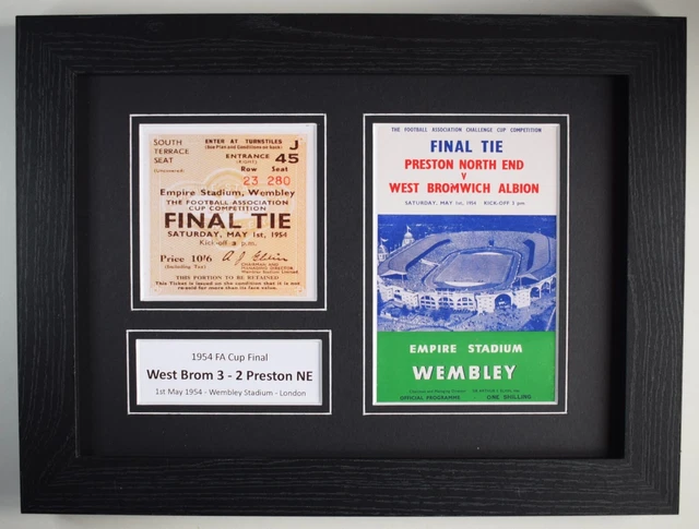 1954 FA CUP Final A4 Photo Ticket Display Football Programme West ...