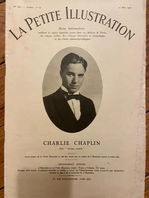 LA PETITE ILLUSTRATION Charlie Chaplin N° 333 EUR 5,00 - PicClick FR