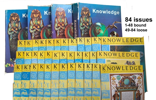 KNOWLEDGE MAGAZINE - 4 Bound volumes (issue 1-48) and 36 unbound issues ...