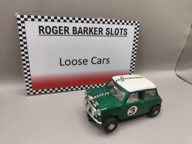 SCALEXTRIC TRIANG C7 Mini Cooper Verde Rally #3 Slot in scala 1/32 auto ...