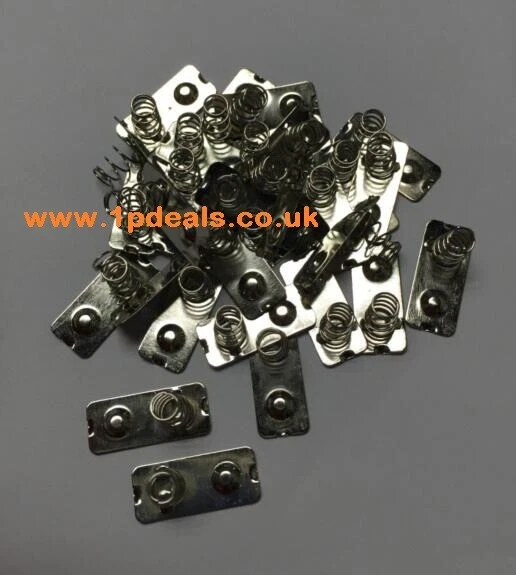 AA & AA Battery Box Terminals Connectors 2 Pieces Positive Negative ...