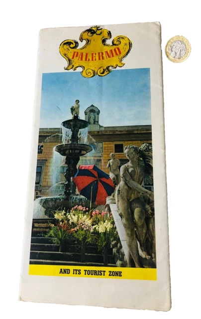 MAP PALERMO ITALY Sicily Tourist Collectable Vintage ra £9.44 - PicClick UK