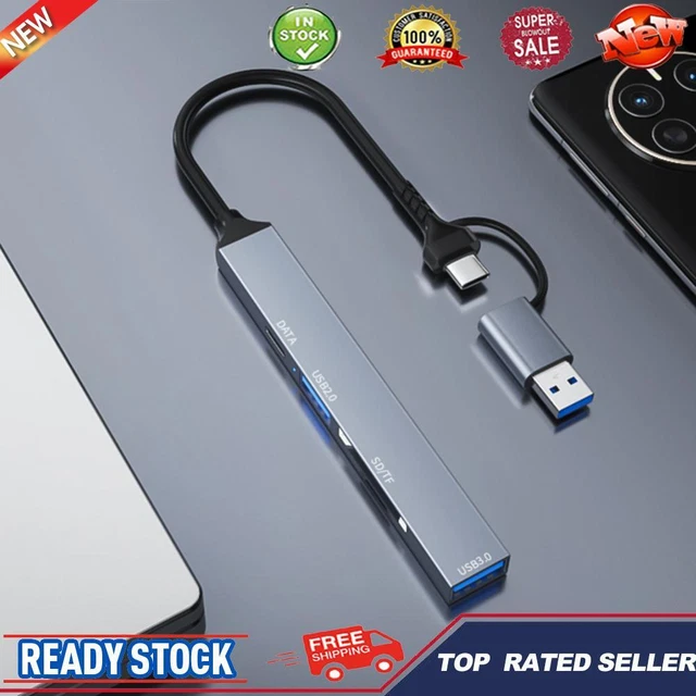 5 PORTS TYPE C USB Hub Speed 5Gbps Multi Splitter Adapter USB 3.0 2.0 for Laptop EUR 9,74 ...