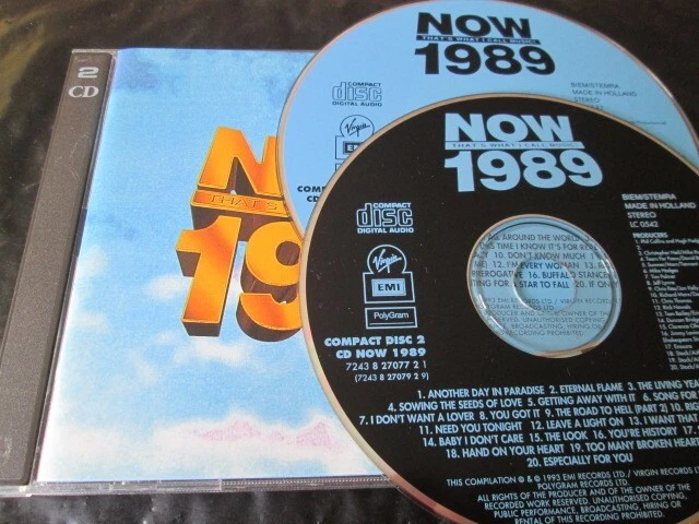 NOW THATS WHAT I Call Music 1989 2-Cd: 89 Nr Mint £3.99 - PicClick UK