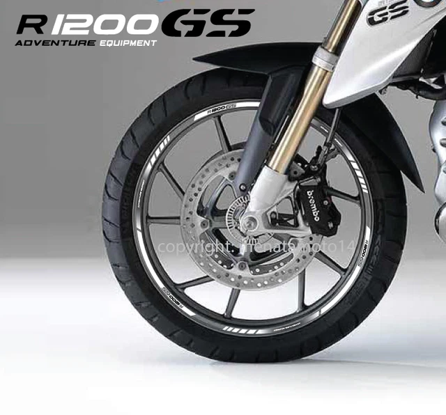 R1200GS MOTORCYCLE WHEEL decals rim stickers set bmw r1200 GS 19''17 ...