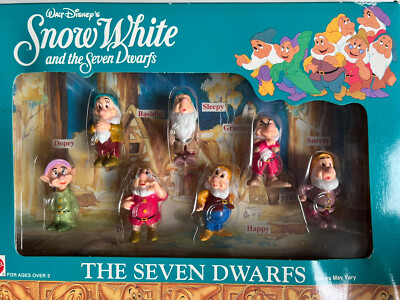 WALT DISNEY SNOW White and the Seven Dwarfs Figures Mattel 1992 Full ...