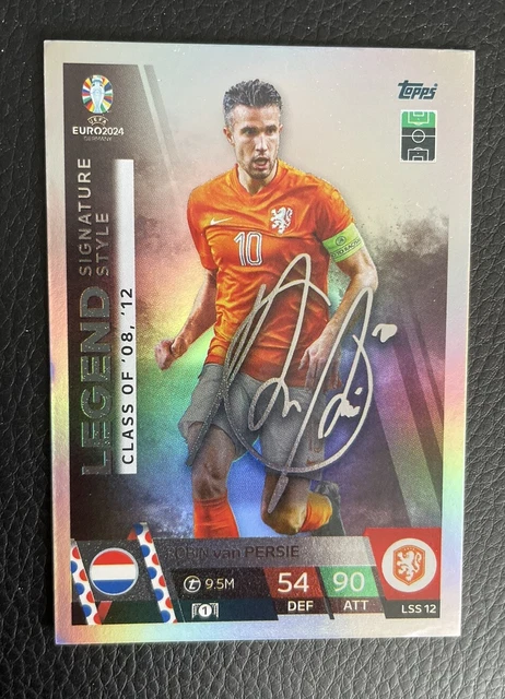 CARTA TOPPS MATCH Attax EURO 2024 LEGEND firma Robin Van Persie LSS 12 ...