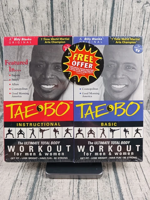 TAE BO WORKOUT 2 Pack (VHS, 1998, 2-Tape Set, Basic & Instructional ...