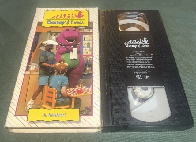 BARNEY & FRIENDS: Hi, Neighbor VHS Tape 1992 Time Life Video Lyons ...