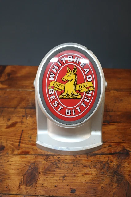 WHITBREAD BEST BITTER Bar Top Beer Pump Font Sign Light Pub Illuminated ...