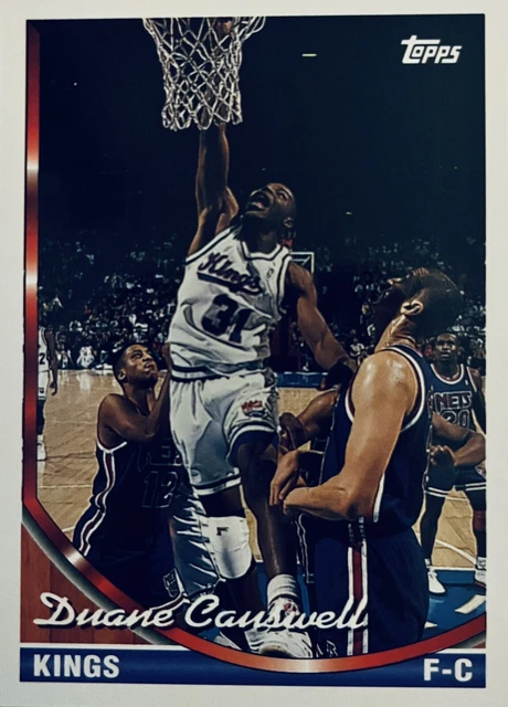 CARTE À COLLECTIONNER vintage 1993 topps Duane Causwell Sacramento ...