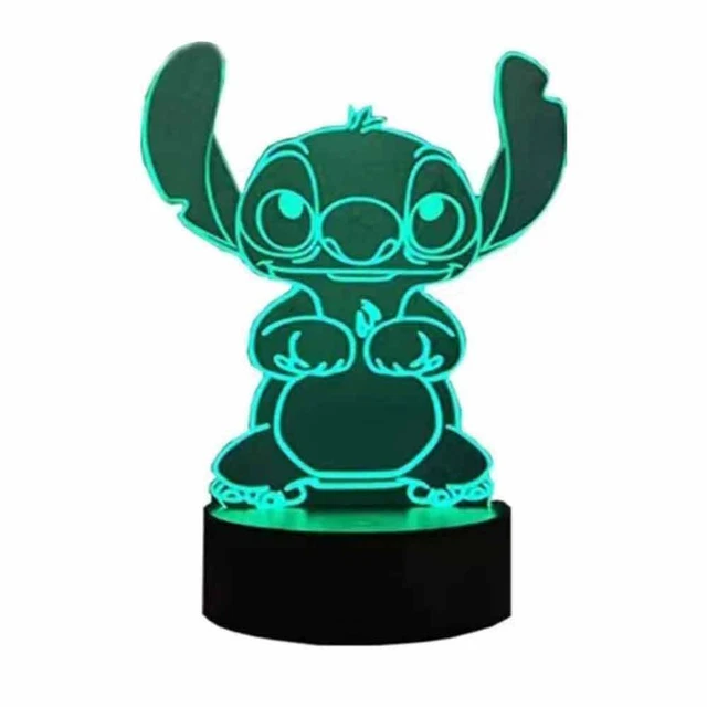 3D COLORFUL LED Stitch Night Table Lamp Light Remote Control USB Stitch ...