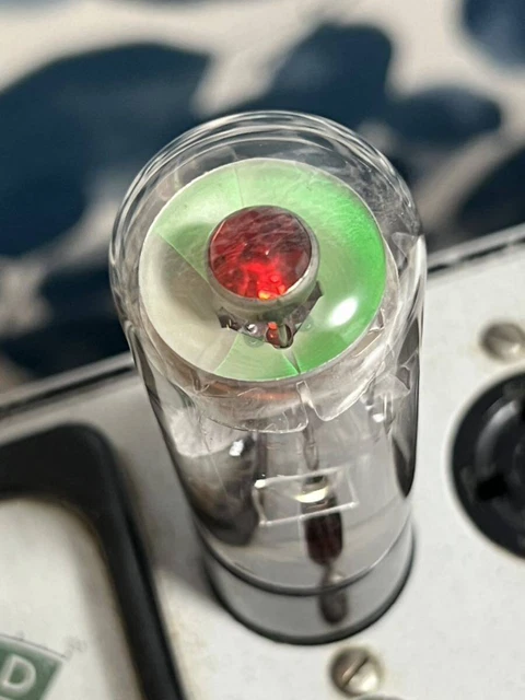 EXCELLENT 6E5 MAGIC Eye Red Diamond Tube Brightness Confirmed JAPAN £ ...