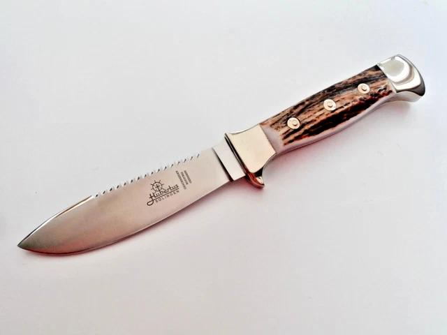 HUBERTUS NICKER VOM Waidbesteck Jagdmesser Rostfrei SOLINGEN 20,5 cm ...