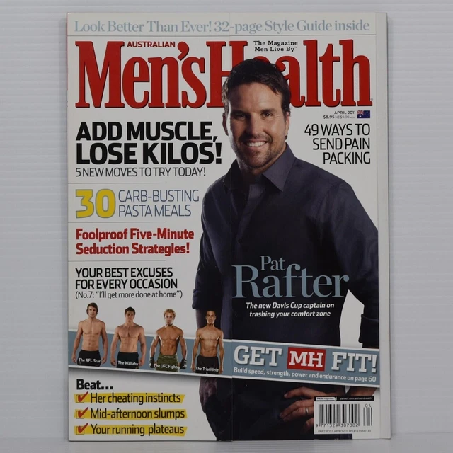 AUSTRALIAN MENS HEALTH Magazine April 2011 Pat Rafter, Add Muscle Lose ...