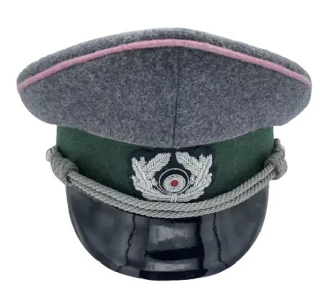 WW2 GERMAN UNIFORM Heer Panzer Officer Visor Cap Headgears WWI Military ...