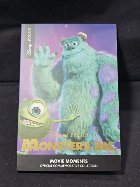 DISNEY MONSTERS INC Silver Coin Set Pixar Movie Moments 6 Colour Coin ...