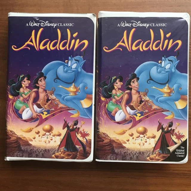 RARE ALADDIN VHS x2 Walt Disney The Classics diamant noir #1662 ...
