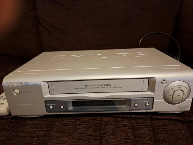 PHILIPS VR530 NICAM VCR VHS Video Cassette Recorder PLAYER £29.99 ...