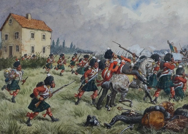 RICHARD SIMKIN THE 92nd Gordon Highlanders Battle of Quatre Bras 1815 ...