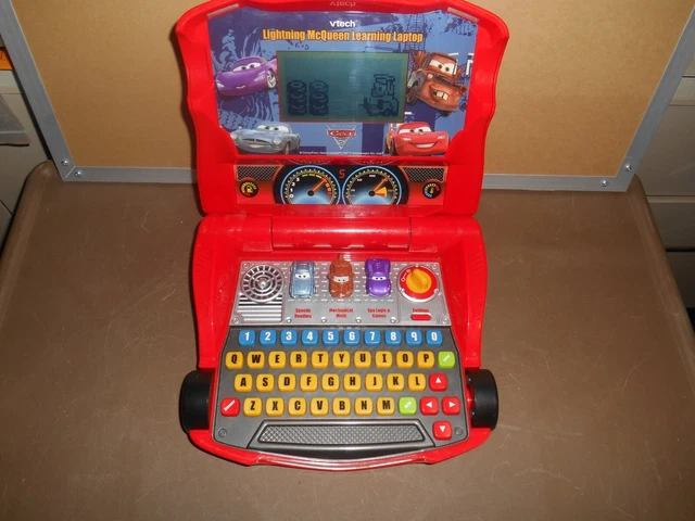 VTECH DISNEY PIXAR Cars Lighting McQueen Learning Laptop Computer Toy £ ...