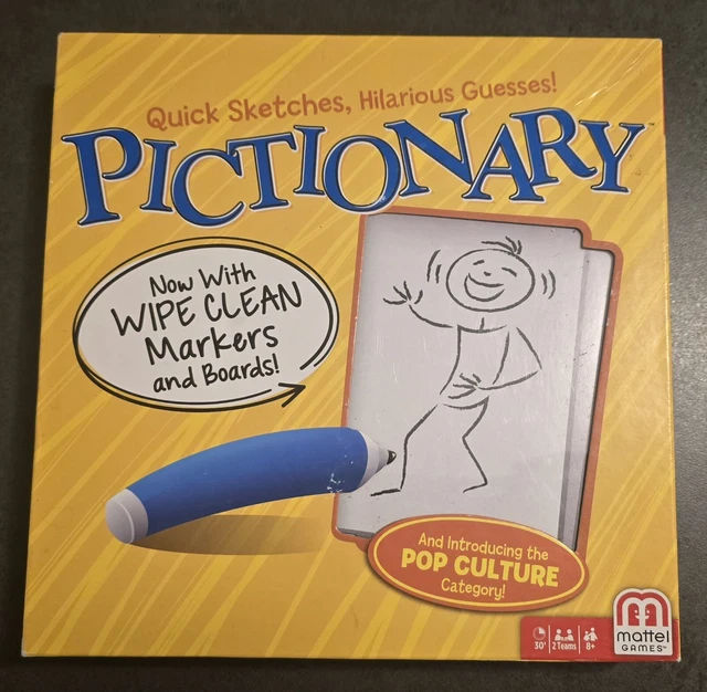 MATTEL GAMES PICTIONARY Drawing Game, Board Game for Family, Kids ...