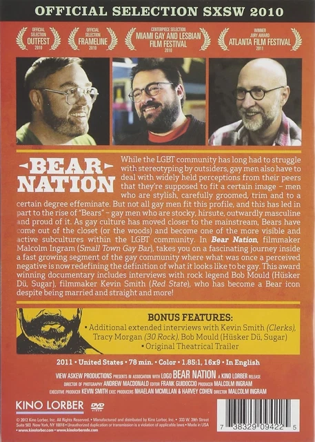 BEAR NATION (DVD) Kevin Smith Malcolm Ingram Bob Mould Tracy Morgan (US ...