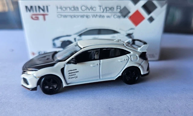 MINI GT - Honda Civic Type R [White / Carbon] Near Mint 1:64 Rhd Sealed ...