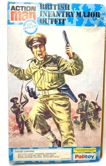 VINTAGE ACTION MAN Original British Infantry Major/Officer Mint Items ...
