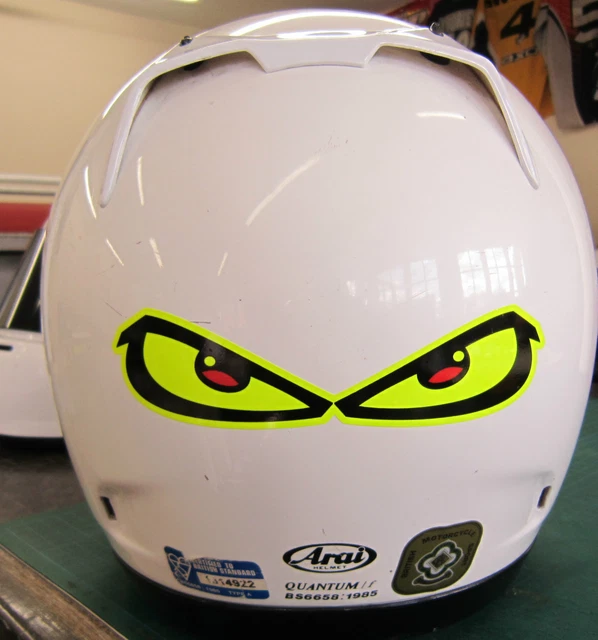 FLUORESCENT EVIL EYES Helmet Kart Toolbox Car Skate Sticker Decal Free ...