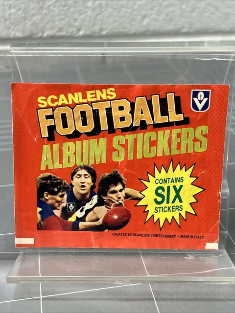 VINTAGE 1980S SCANLENS FOOTBALL ALBUM STICKERS PACKET ONLY VFL AFL $4. ...