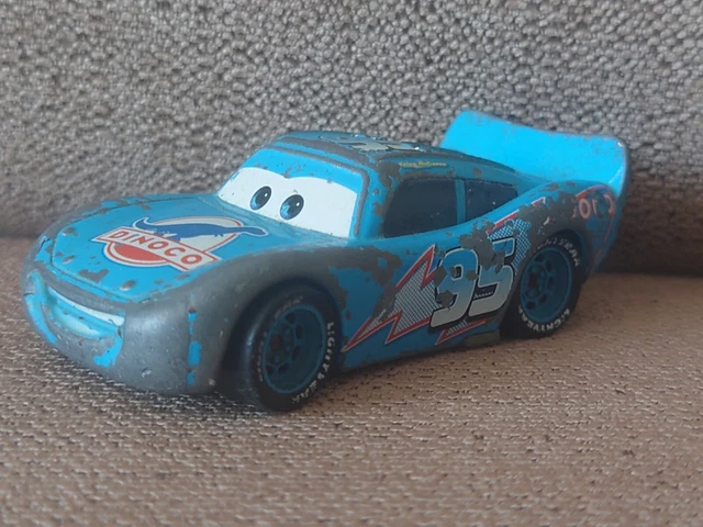 DISNEY PIXAR CARS Dinoco Blue Lightning McQueen Diecast 1:55 schlechter ...