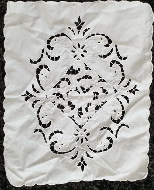 VINTAGE 1950'S LINEN tray, dressing table cloth EUR 4,03 - PicClick IT