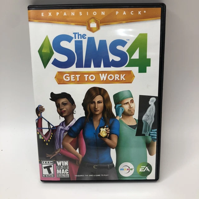 THE SIMS 4 Get To Work PC DVD-ROM Pacchetto Espansione Copia Disco ...