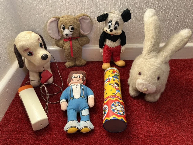 VINTAGE TOYS BUNDLE Lantz Andy Panda Chad Valley Jerry Bisto Kid Dog ...
