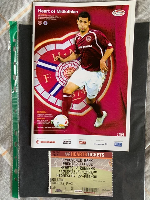 HEARTS V RANGERS 2008 £3.84 - PicClick UK