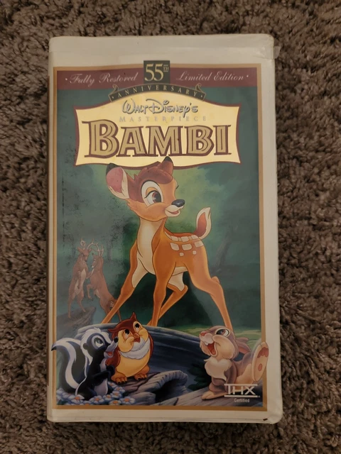 BAMBI: 55TH ANNIVERSARY Walt Disney's Masterpiece VHS Limited Edition ...