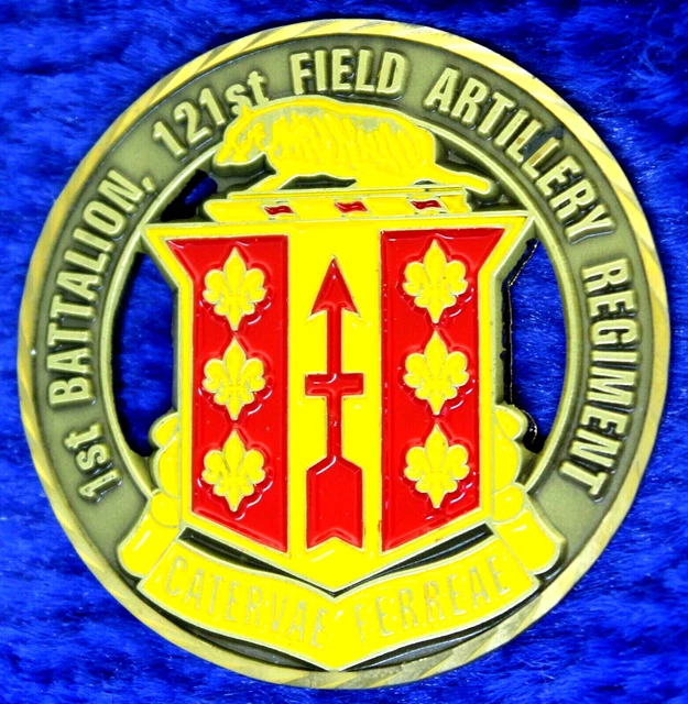 US ARMY 1ST BN 121st Field Artillery Regiment V-1 Challenge Coin PT-5 £ ...