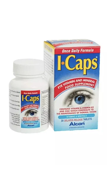 ICAPS LUTEIN AND Zeaxanthin Formula 30 Tablets pack,100 % Genuine Long ...