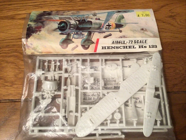 VINTAGE AIRFIX 1/72 Henschel HS 123 model kit *unopened bag* £10.12 ...