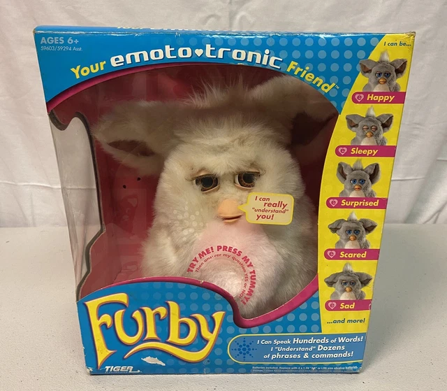 2005 FURBY SAND Emoto Tronic #59294 Brown Eyes Tested Working RARE Open ...