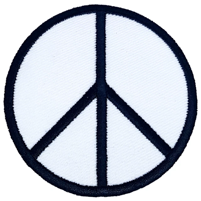 PEACE SYMBOL CND anti-war jacket clothes badge Iron or Sew on ...