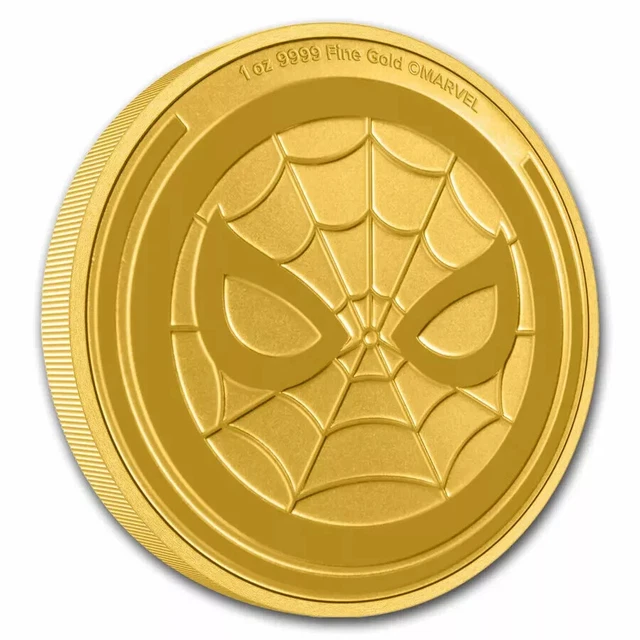 1 OZ GOLD 2023 Spider-Man - $250 Marvel Comics NIUE Coin $2,602.18 ...